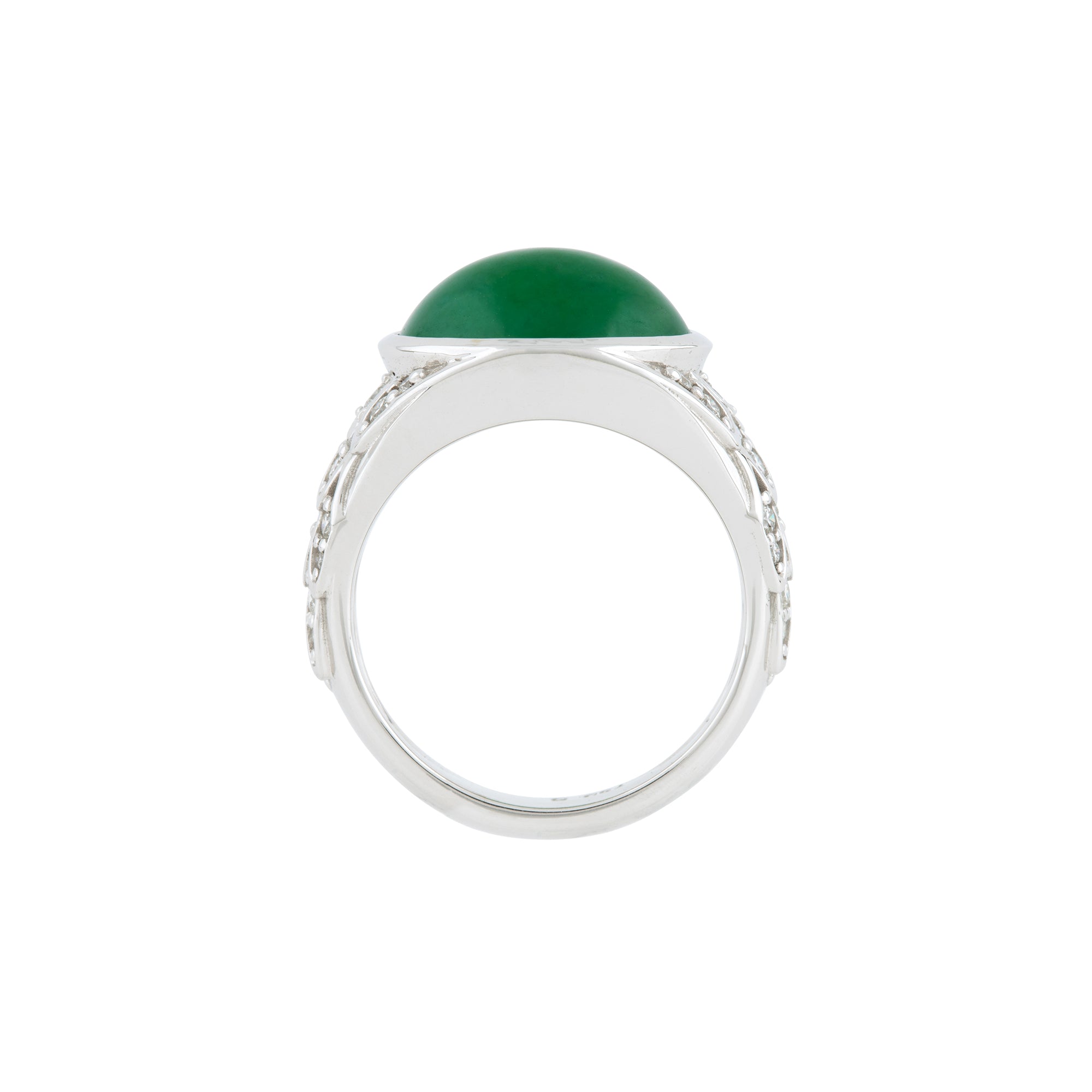 Jadeite jade ring, Japanese Koi fish – Trez Jewelry Co.,ltd. (Head Office)